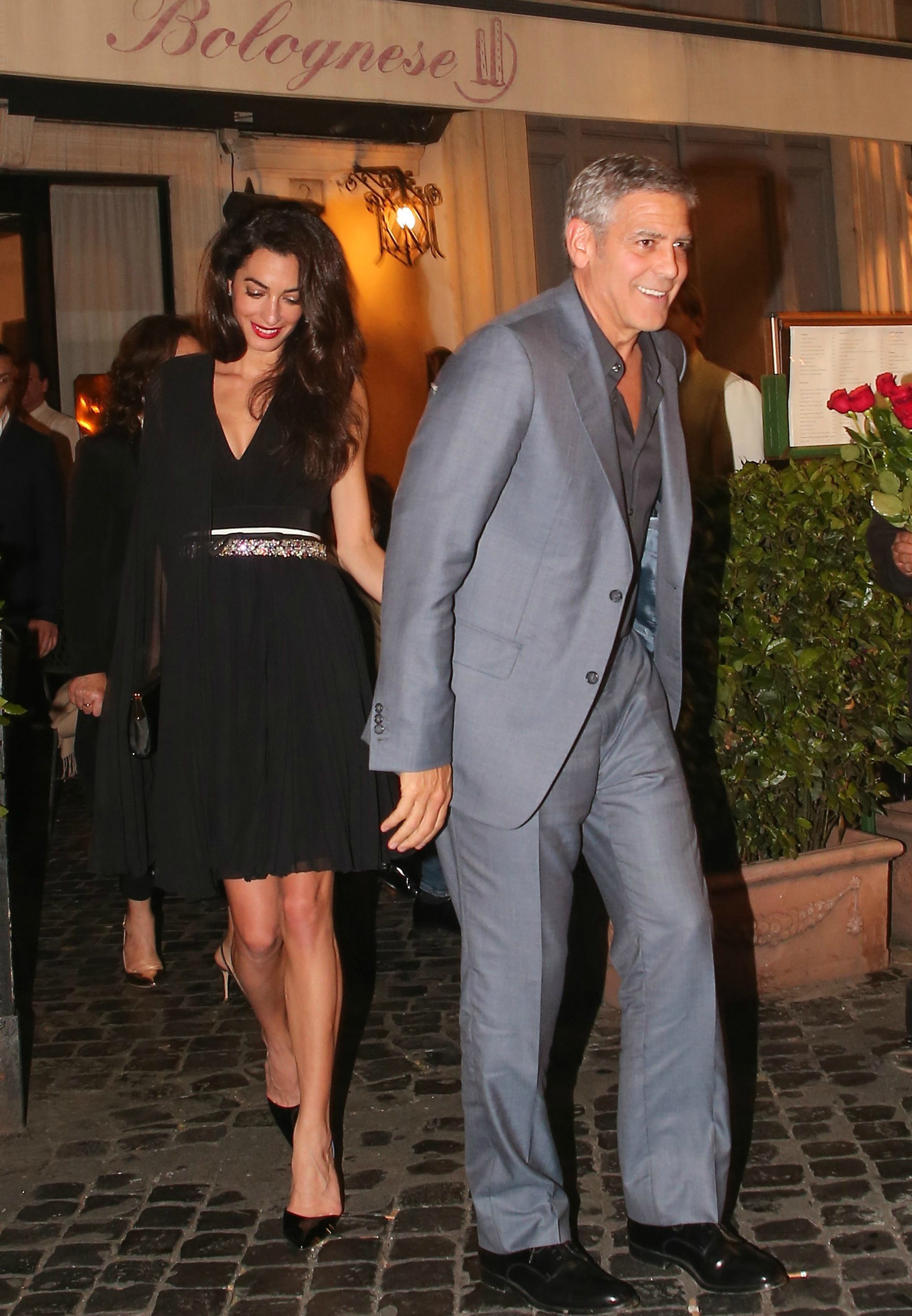 Amal Clooney in Giambattista Valli – Out in Rome – The Real My Royals