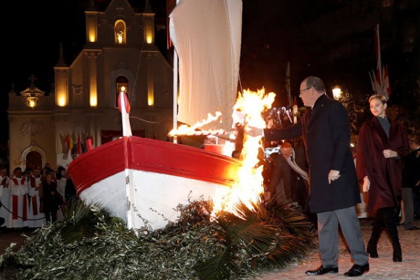 Prince Albert and Princess Charlene attended the traditional Saint ...