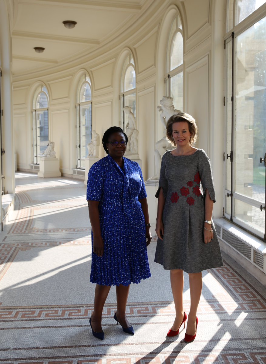 Queen Mathilde met with the First Lady of Benin Claudine Talon in ...