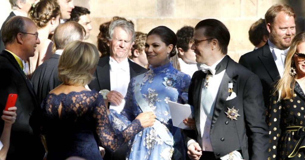 Crown Princess Victoria and Prince Daniel attended the wedding of Joen ...