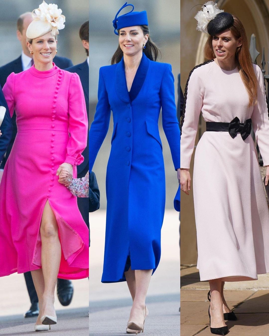 Members of the British Royal Family attended the Easter Mattins Service ...
