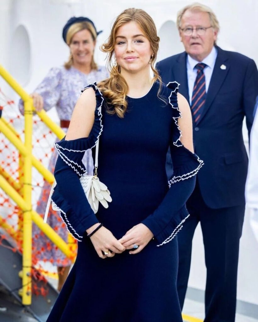 Princess Alexia attended the christening ceremony of the Royal Van Oord ...