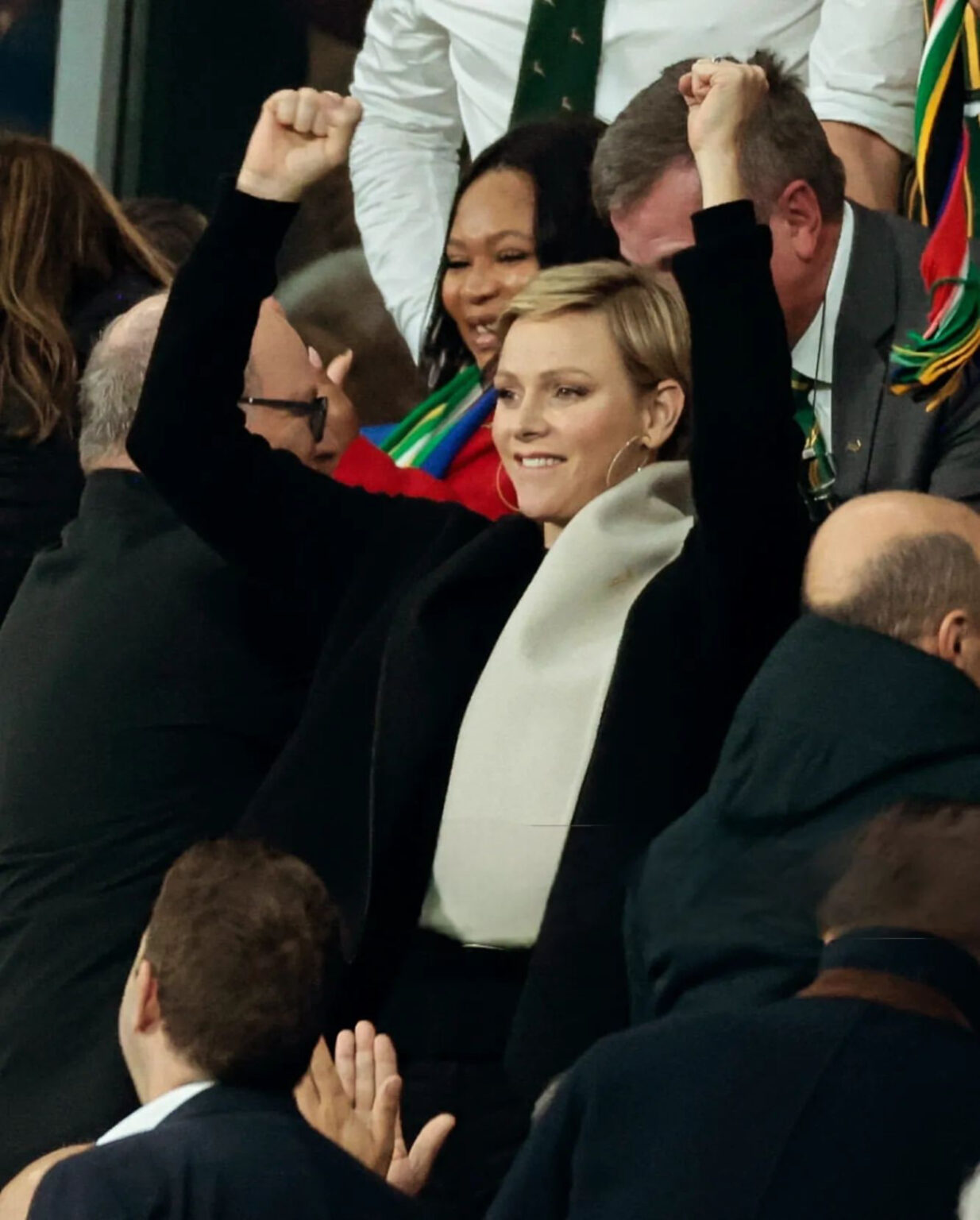 Prince Albert and Princess Charlene attend England v South Africa Rugby ...