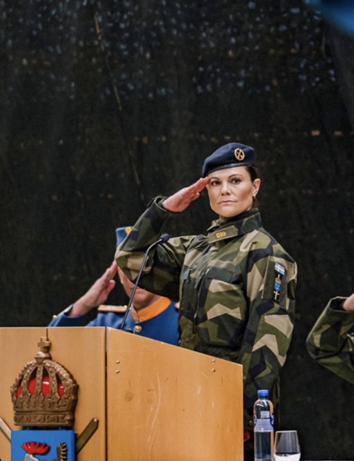 Crown Princess Victoria attended a flag handover for Norrland’s Dragoon ...