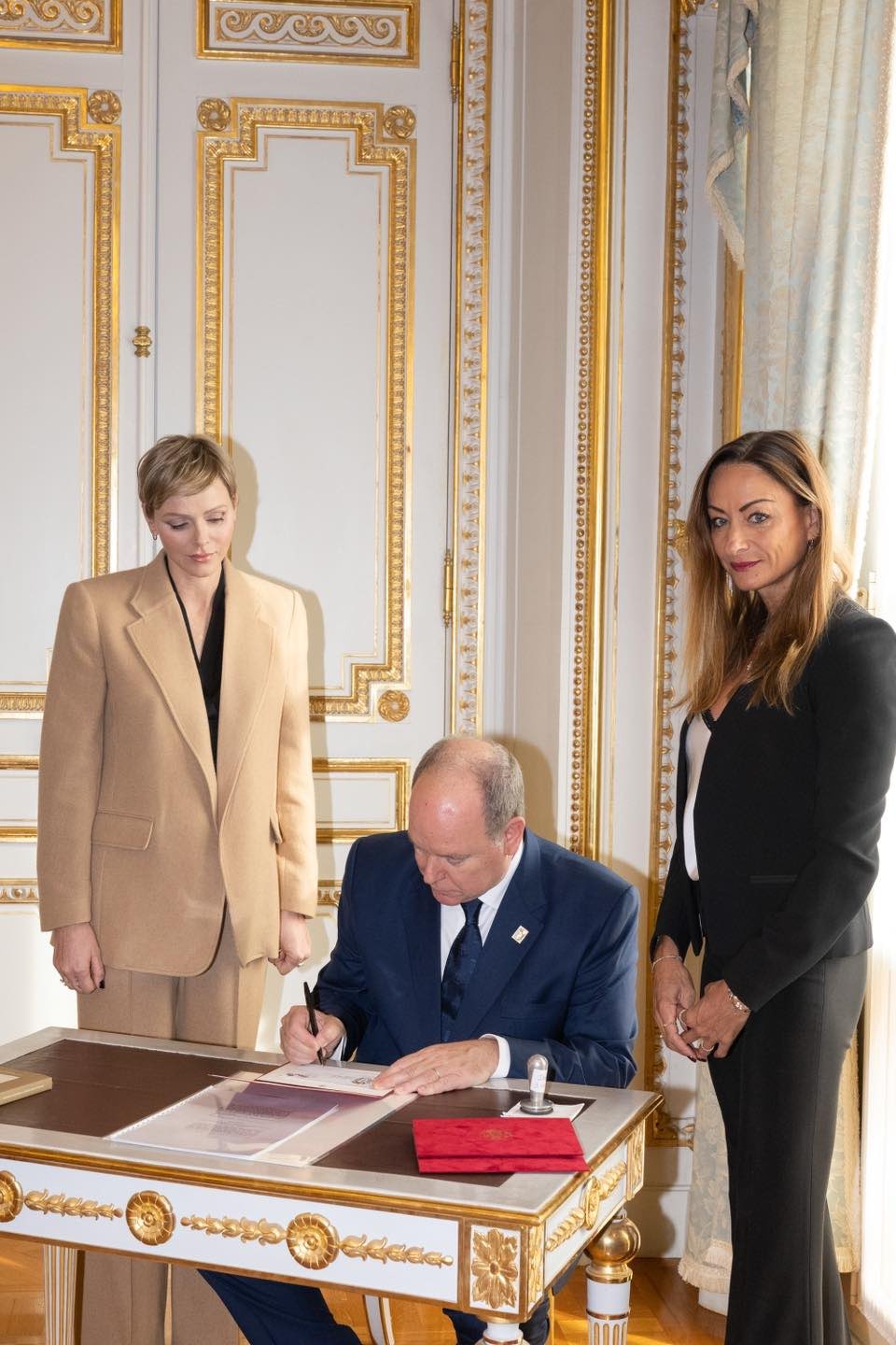 Prince Albert and Princess Charlene attended the official signing of ...