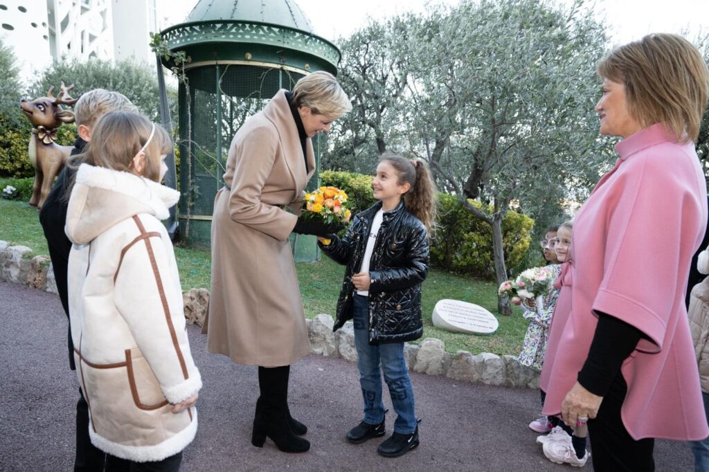 Princess Charlene with Prince Jacques and Princess Gabriella visited ...
