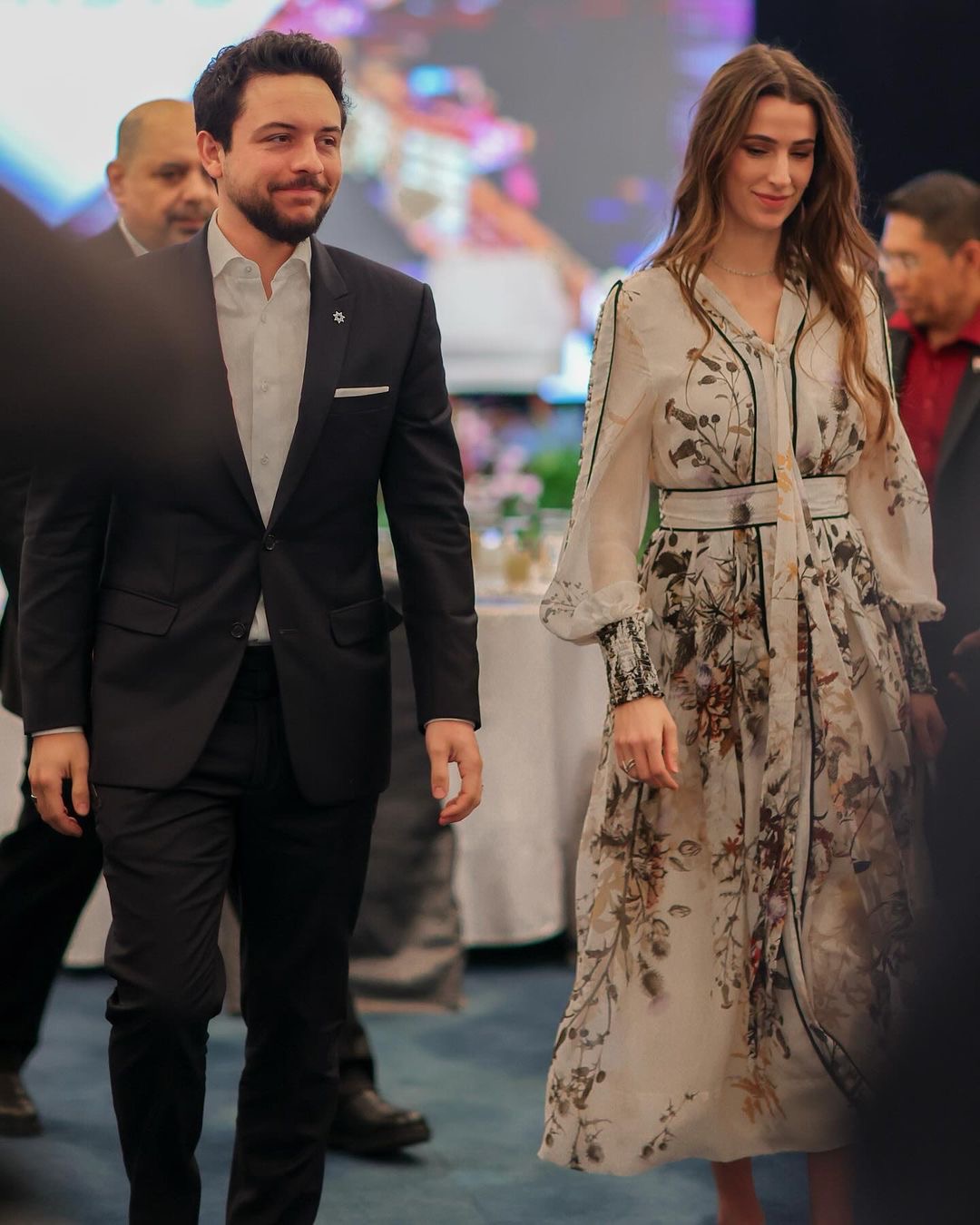 Crown Prince Hussein and Princess Rajwa began their two-day visit to ...