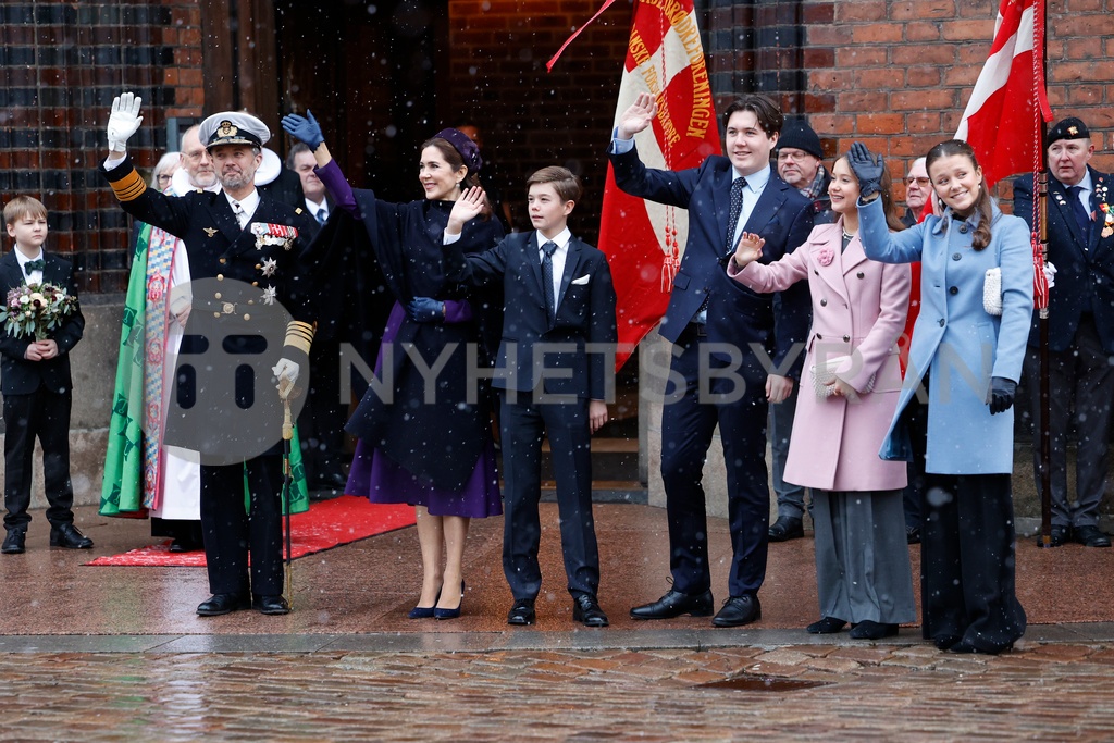 The Danish royal family attend a Sunday Service on the occasion of the ...