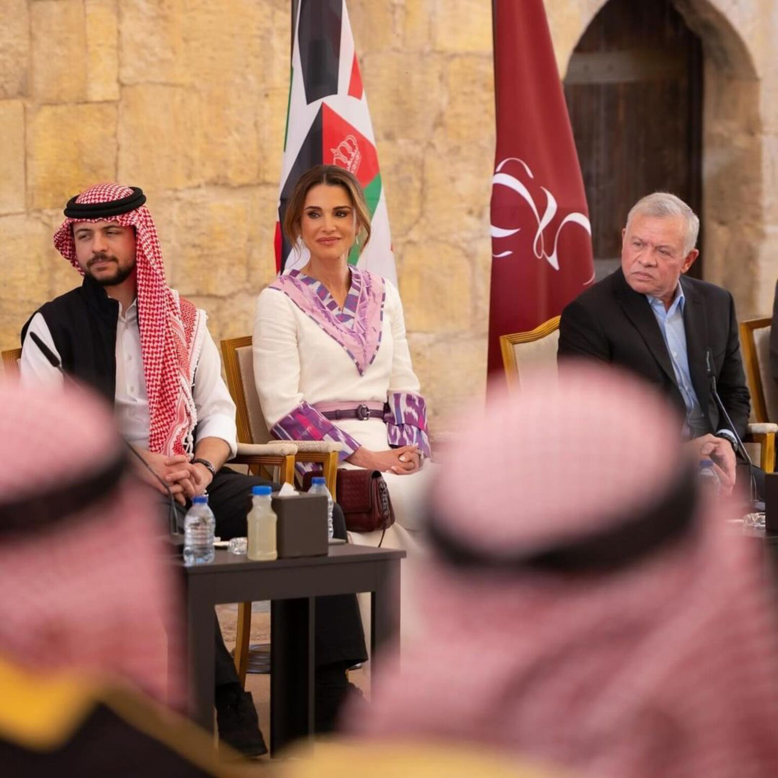 The king and Queen Rania of Jordan Visit to Sharif Hussein House Museum ...