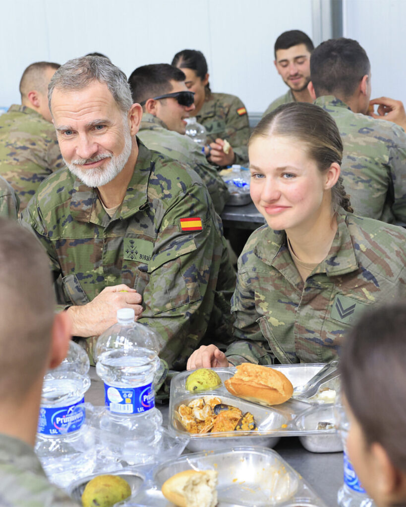 King felipe has visited Princess Leonor and her fellow cadets of the ...