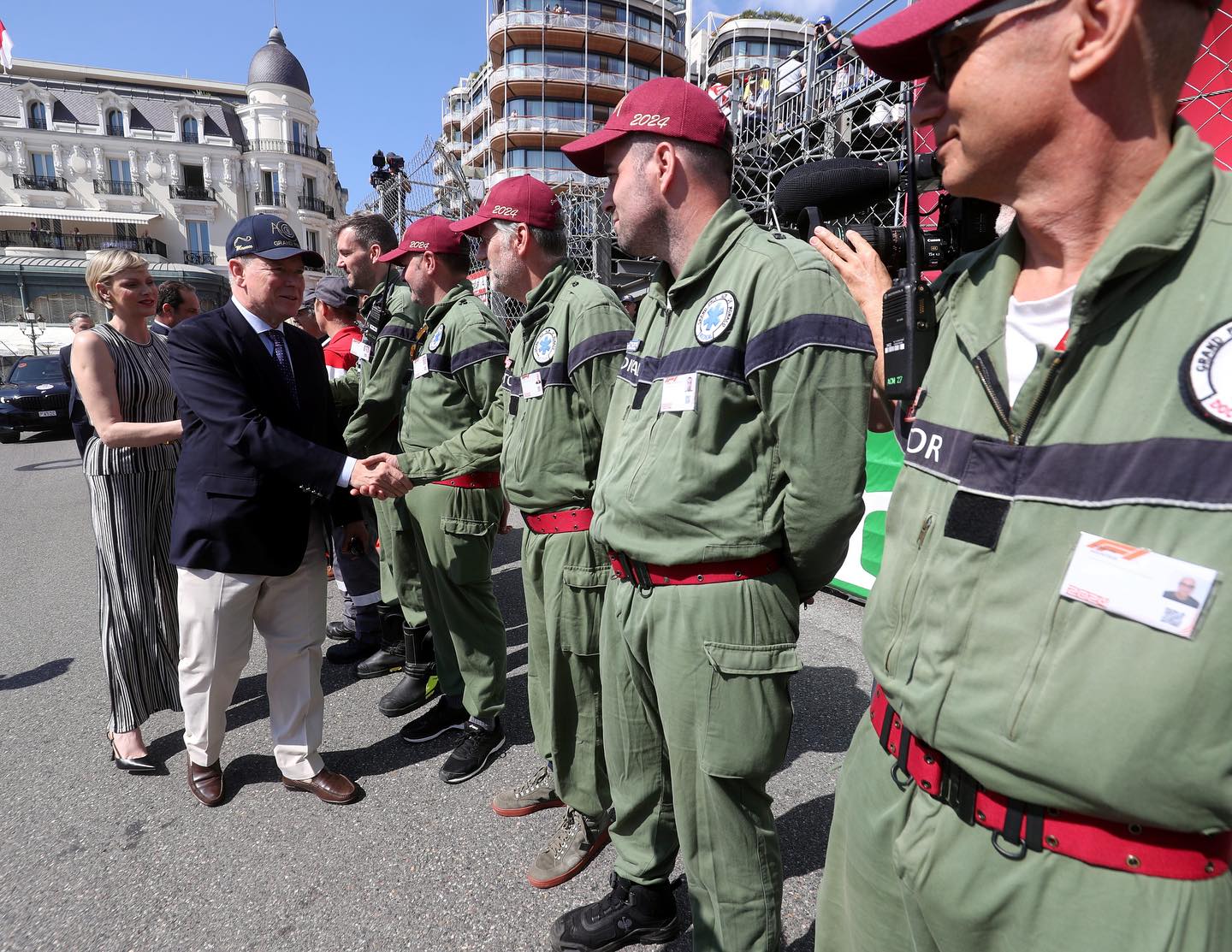 Prince Albert and Princess Charlene met with the volunteers of the ...