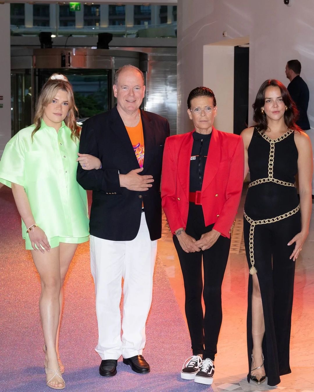 Albert & Stephanie and her daughters at the 80s themed Fight Aids Gala ...