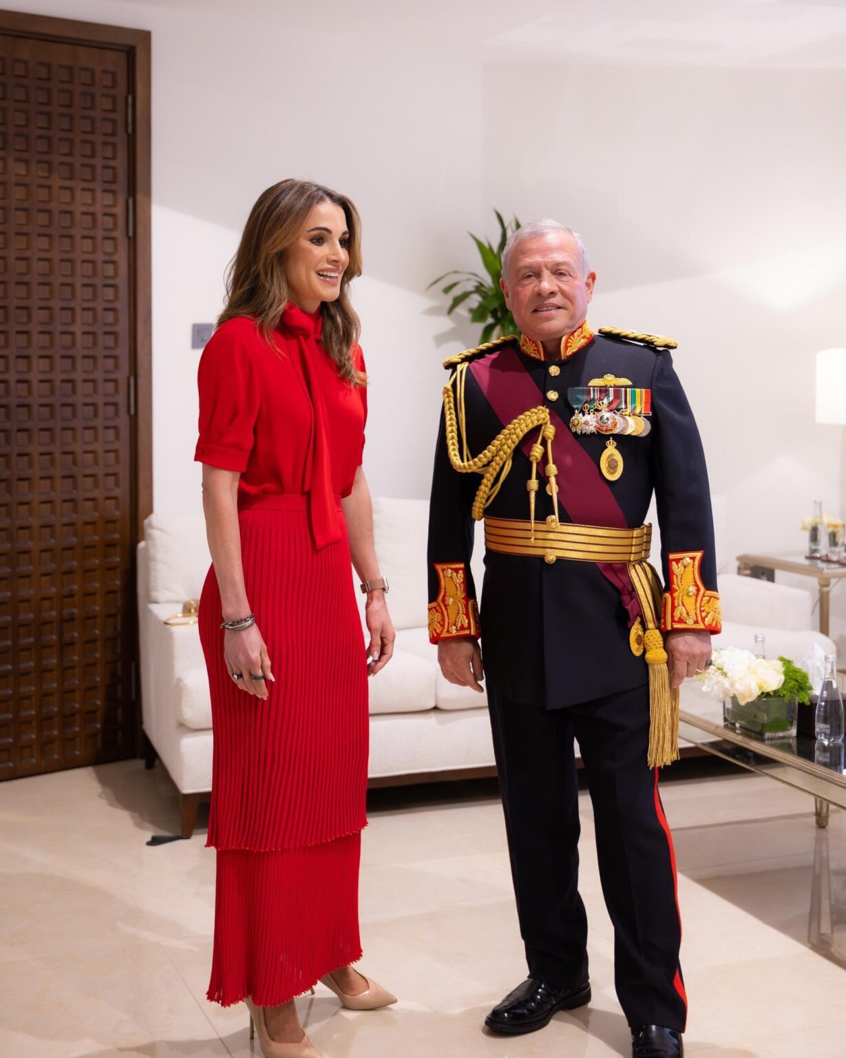 Queen Rania and Princess Rajwa at the opening of the 20th Parliament’s ...