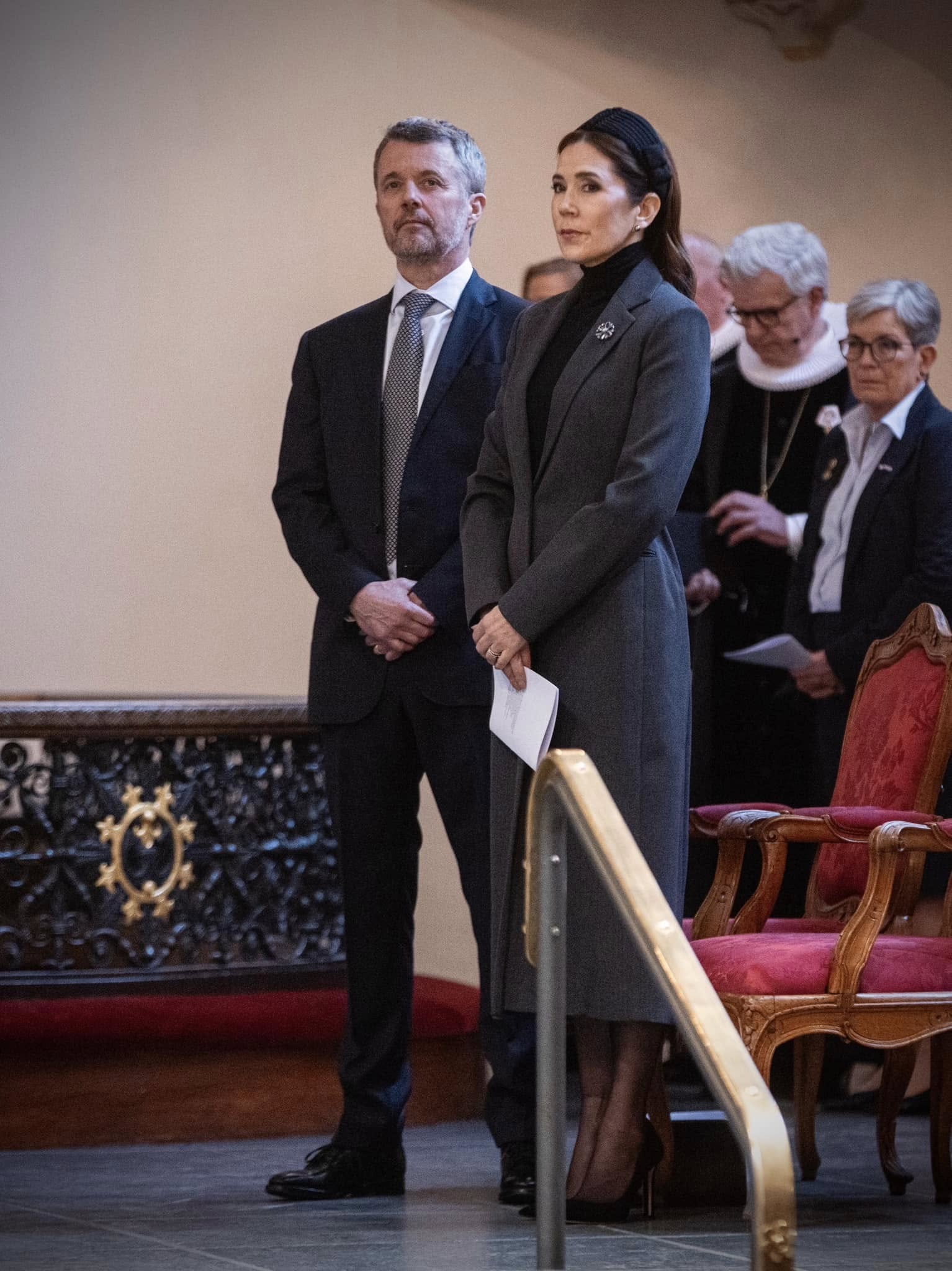 King Frederik and Queen Mary attend the church service commemorating the invasion of the Ukraine ...