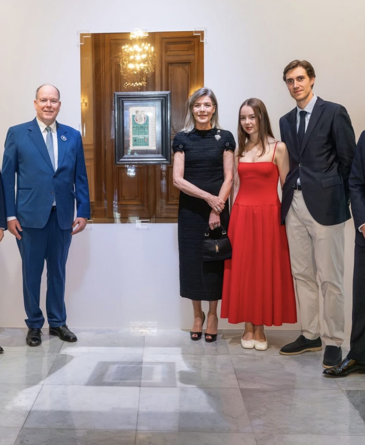 Prince Albert, Princess Caroline, Princess Alexandra attended an evening at the Monte-Carlo ...