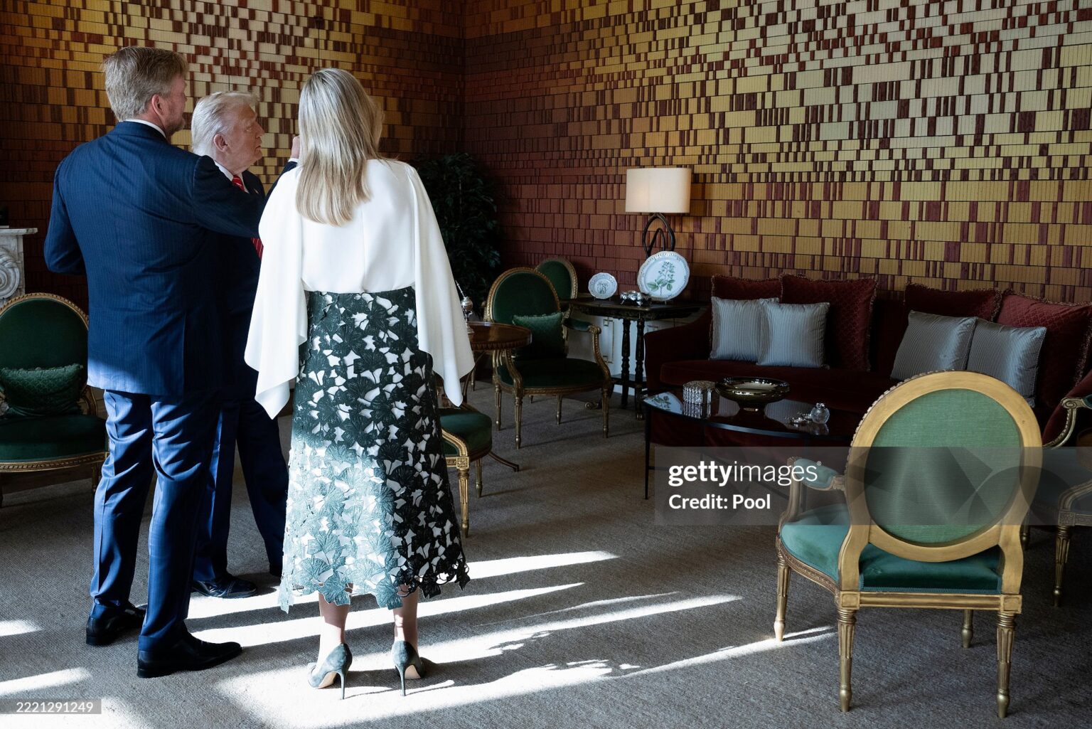 The king and Queen Máxima met with US President Donald Trump at Huis ...
