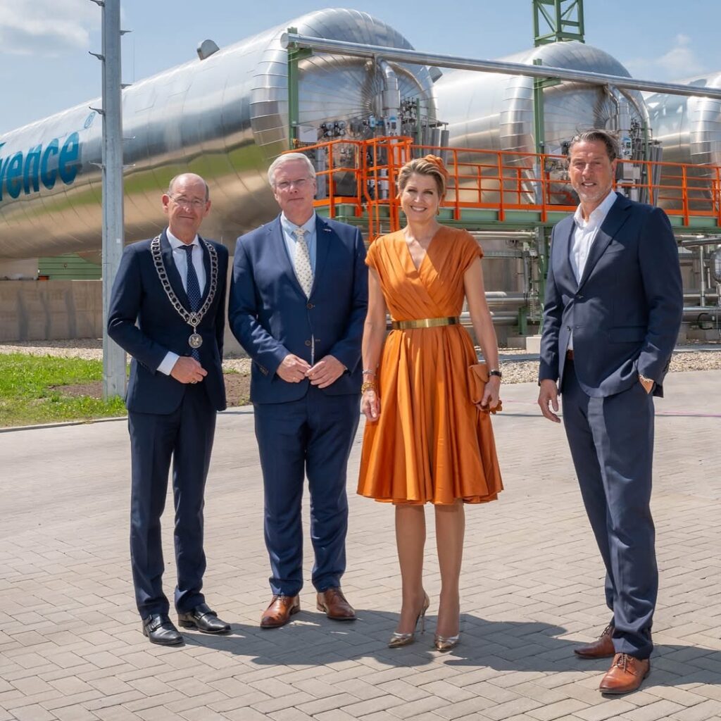 Queen Máxima at the official opening of the CO₂ capture plant of waste ...