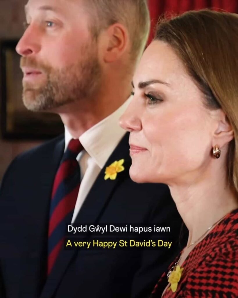 Prince and Princess of Wales delivered a message in Welsh to mark St ...