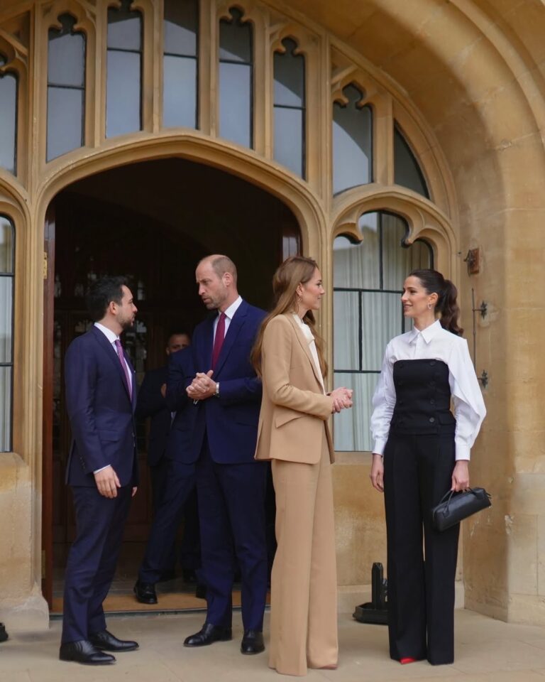 The Prince and Princess of Wales meet with Crown Prince Al Hussein and ...
