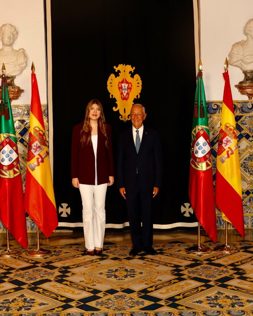 The president of Portugal received İnfanta Sofia at the Belém Palace ...